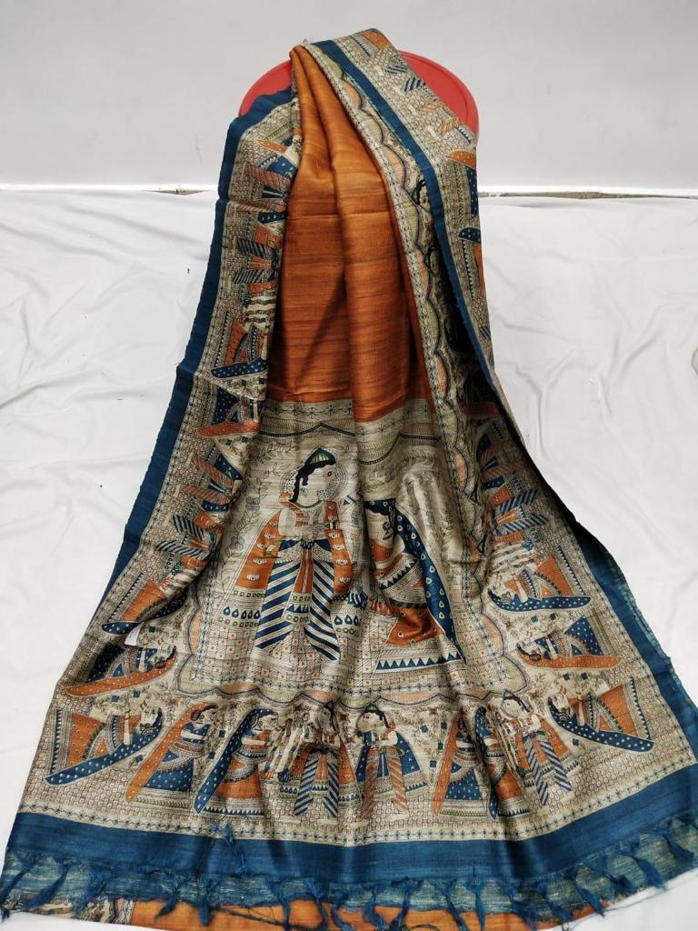 Tassar Ghicha Silk Saree