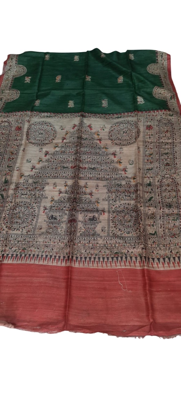 Tassar Ghicha Silk Saree