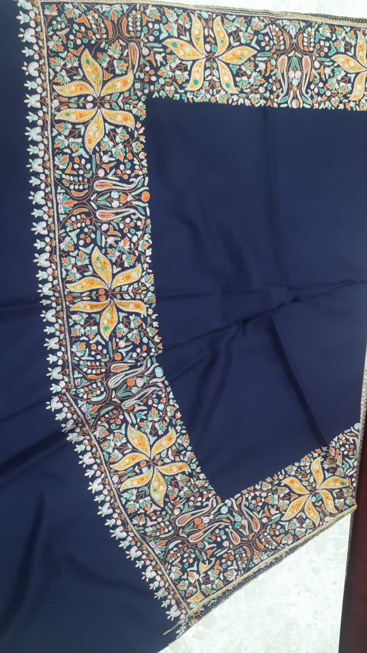 Pure Pashmina Shawl With Hand Embroidery